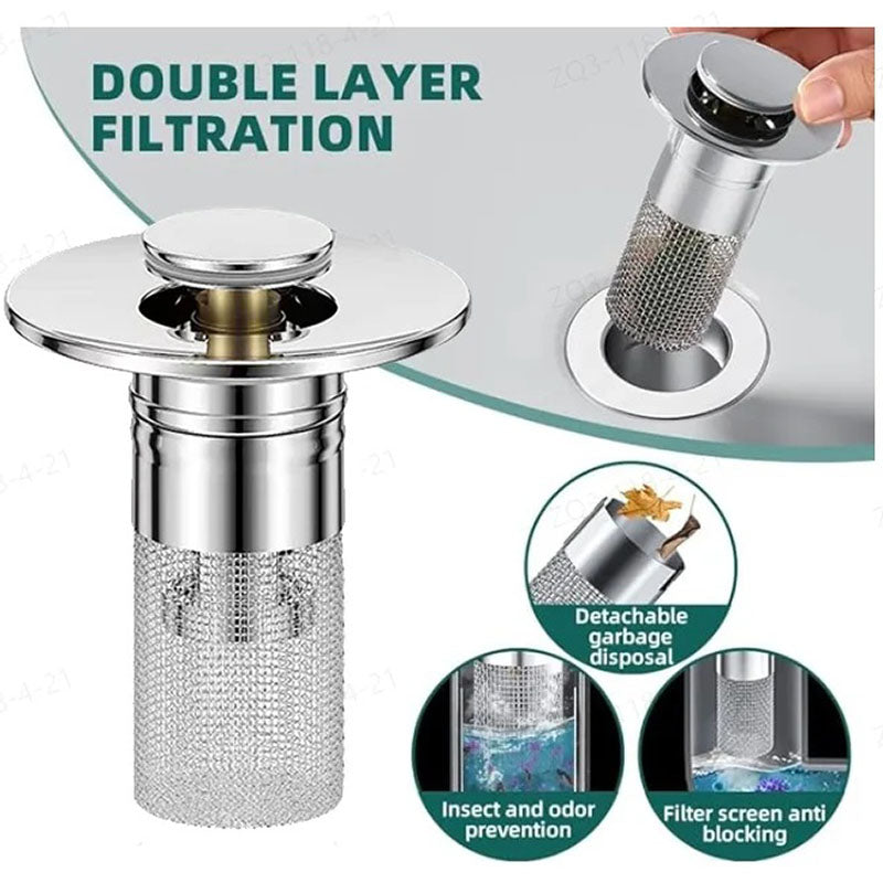 Isolate Odor and Prevent Cockroaches - Stainless Steel Floor Drain Fil ...